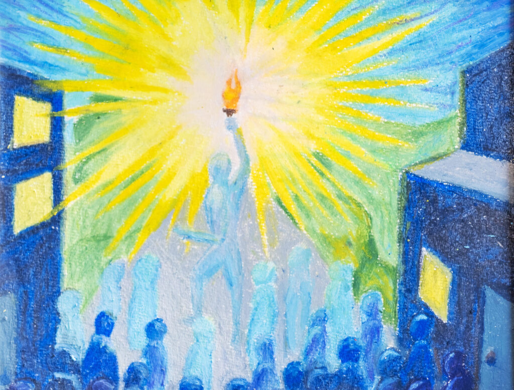 Harborside Academy Art Students help Shalom Center “Light The Way ...